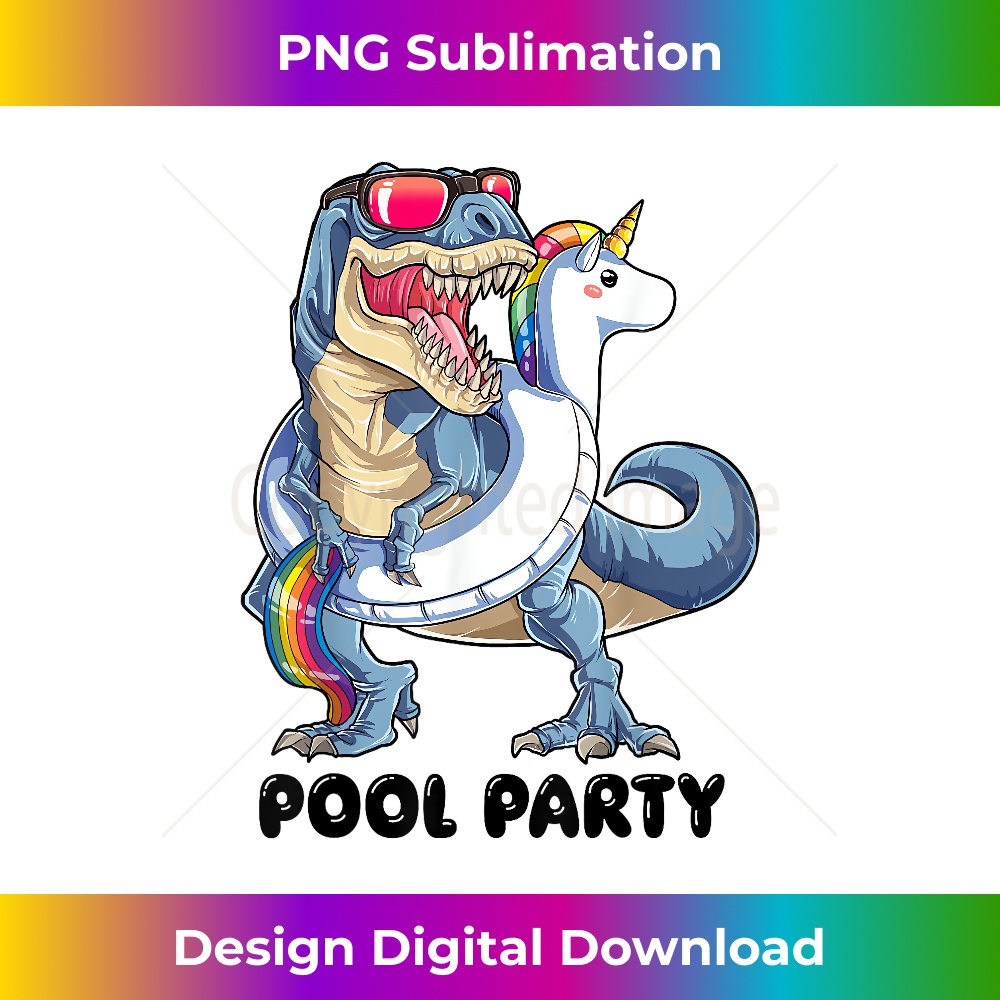 Pool Party Dinosaur Unicorn T shirt T rex Float Rainbow Gi - - Inspire ...