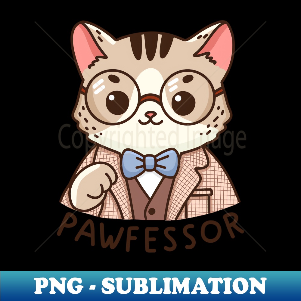 Pawfessor The Professor Cat - PNG Transparent Sublimation De | Inspire ...