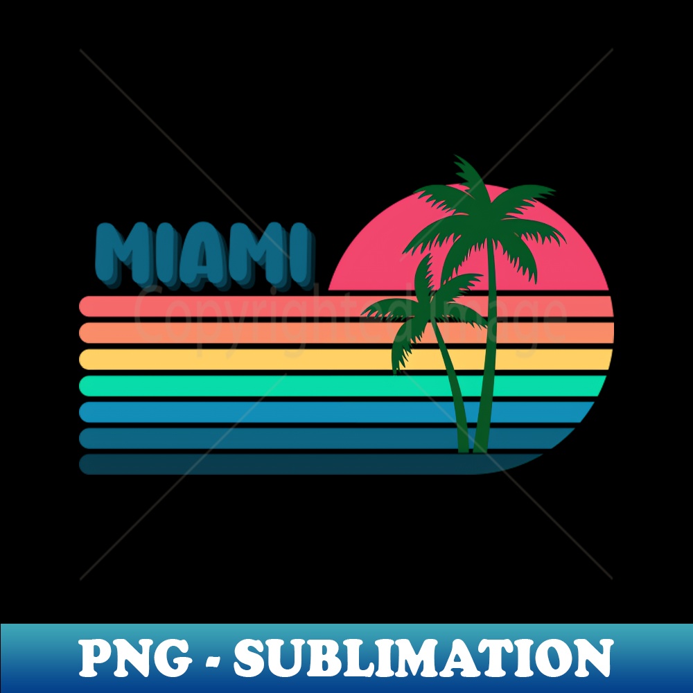 Miami - PNG Transparent Sublimation Design - Boost Your Succ | Inspire ...