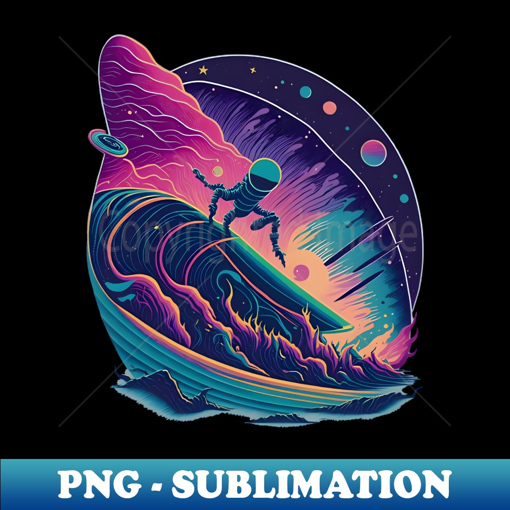 Alien Surfing Through Space - Professional Sublimation Digit | Inspire ...
