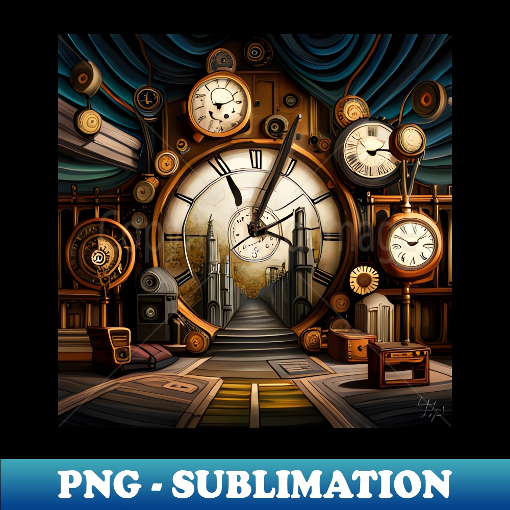 Steampunk Time Machine - High-Resolution PNG Sublimation Fil | Inspire ...
