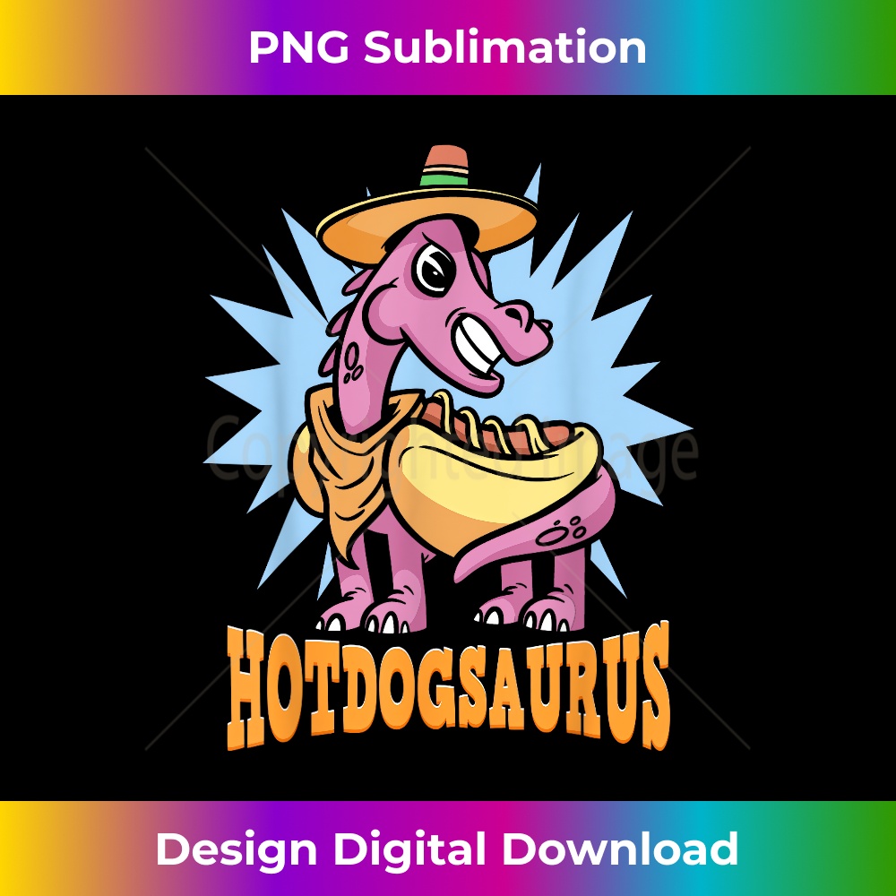 Funny Dinosaur Hot Dog Hotdogsaur - Deluxe PNG Sublimation - Inspire Uplift