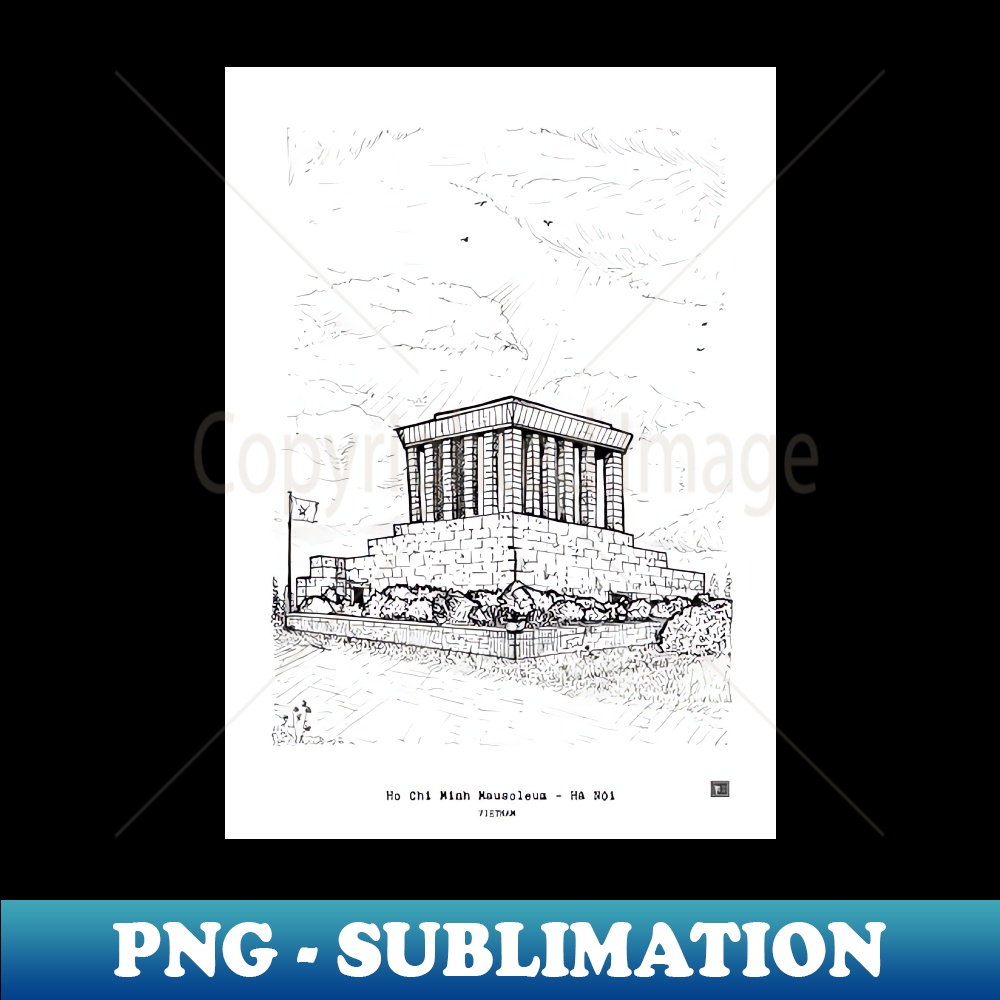 Ho Chi Minh Mausoleum Hanoi Vietnam Pen and Ink Illustration | Inspire ...