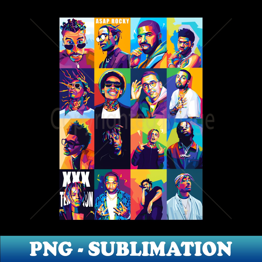Rappers Collection Wpap Pop Art - Exclusive PNG Sublimation | Inspire ...