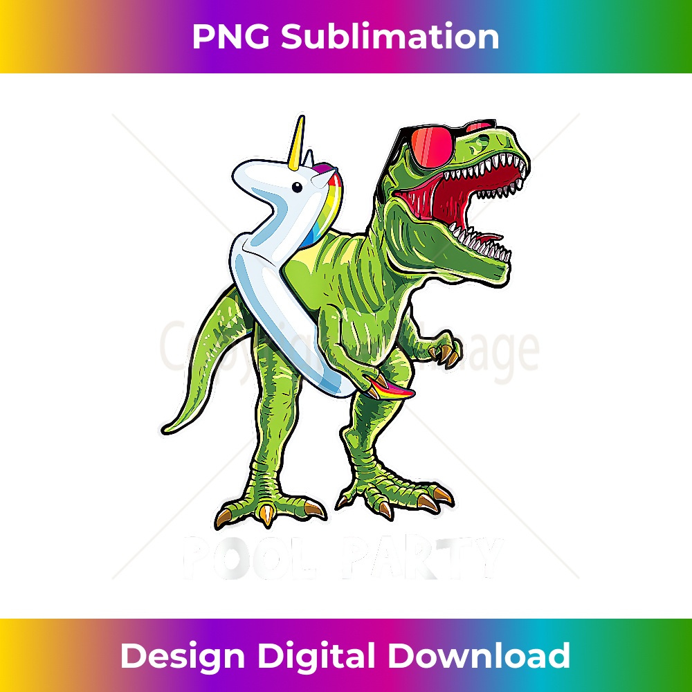 Pool Party T Rex Dinosaur Unicorn Float T Rex Gi - Luxe Subl - Inspire ...