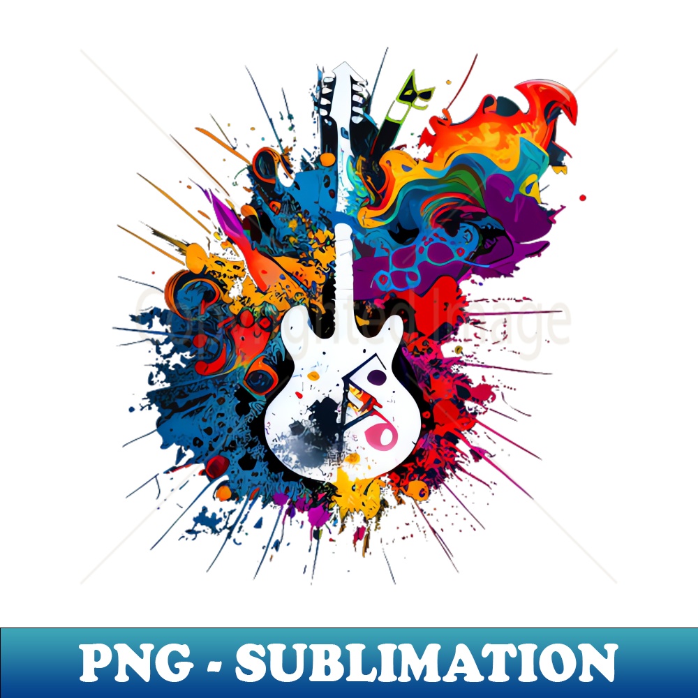 Guitar Explosion - PNG Transparent Sublimation Design - Stun | Inspire ...