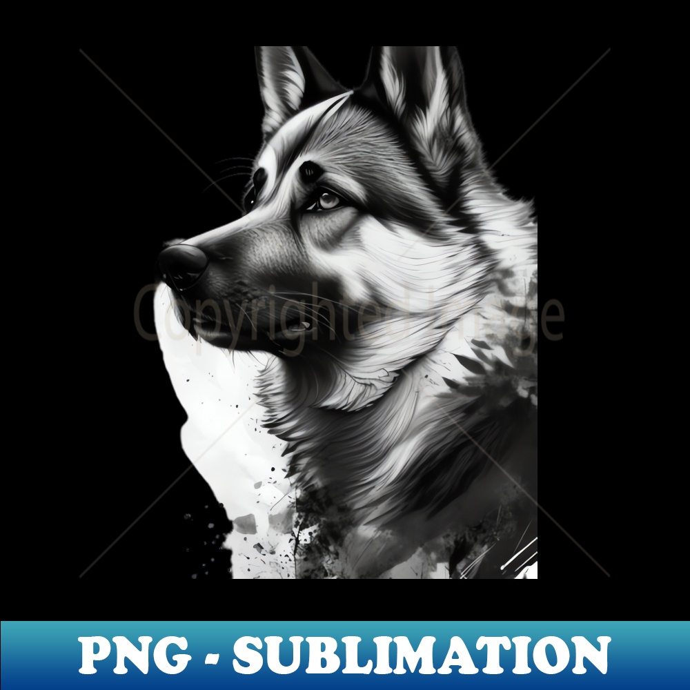 Black and White Abstract German Shepherd - Premium Sublimati | Inspire ...