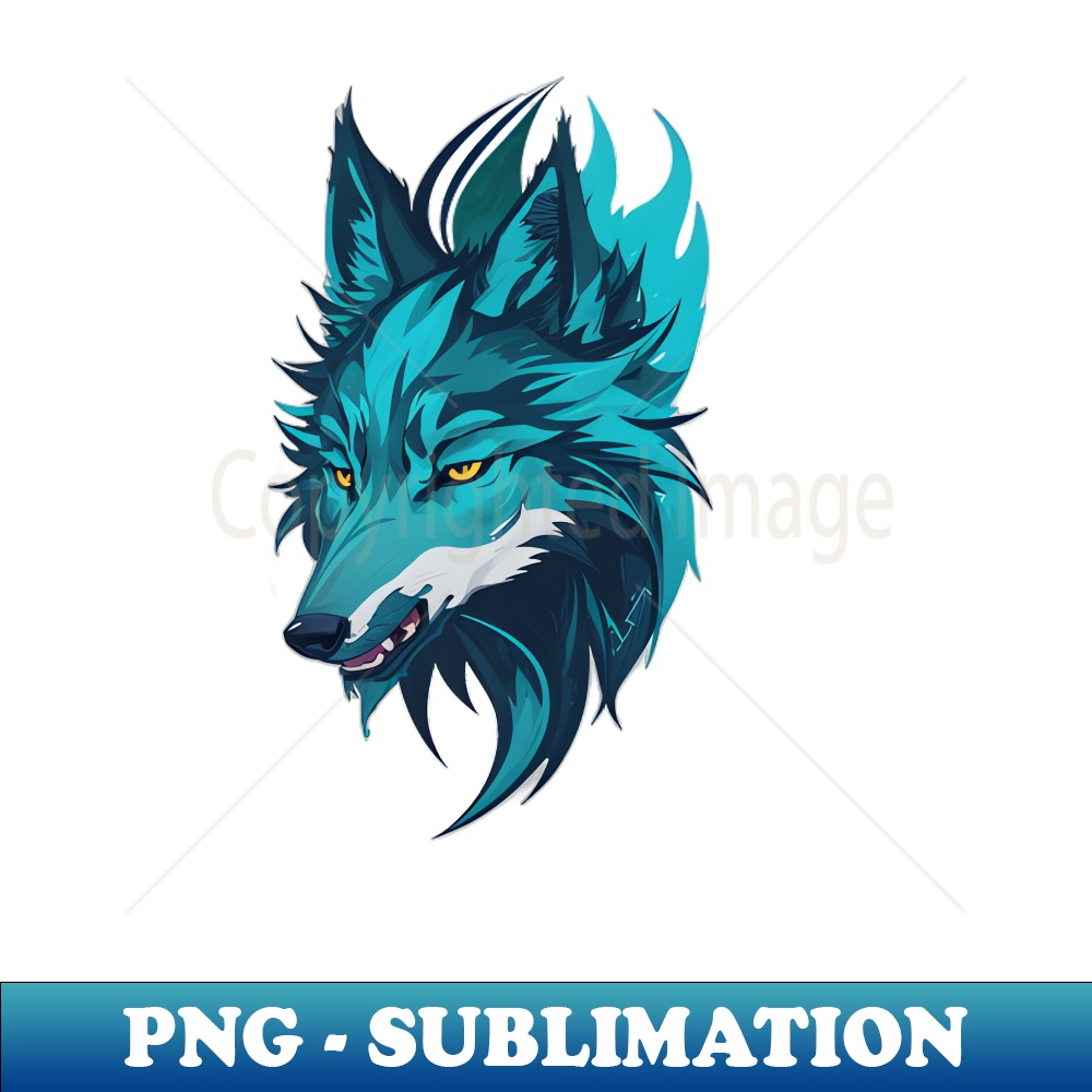 Blue Wolf - PNG Transparent Sublimation File - Instantly Tra | Inspire ...