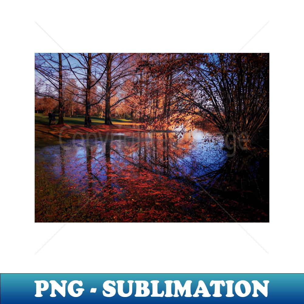 tree reflection in water autumn fallen leaves - Instant Subl | Inspire ...