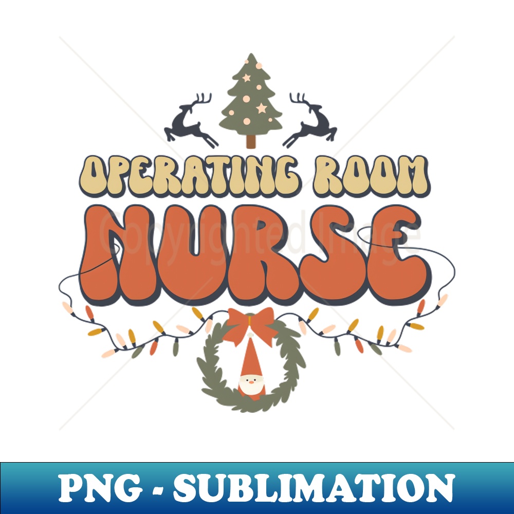 Retro Operating Room Nurse Christmas Lights Santa Wreath - A | Inspire ...