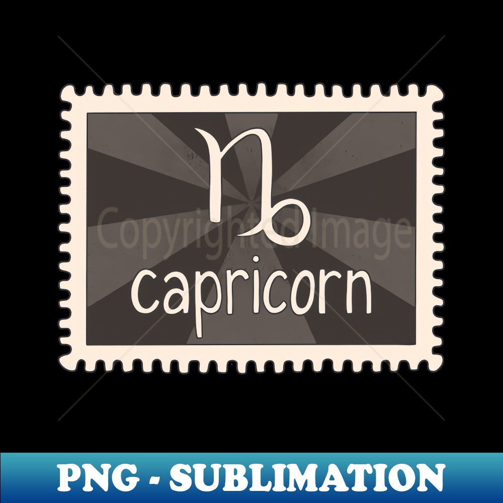Capricorn Zodiac Sign Stamp - PNG Transparent Sublimation Fi - Inspire ...
