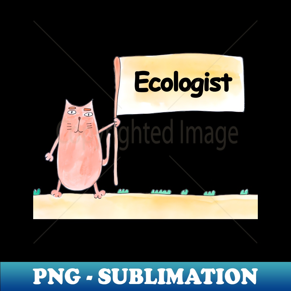 Ecologist Profession work job Cat shows a banner with the in | Inspire ...