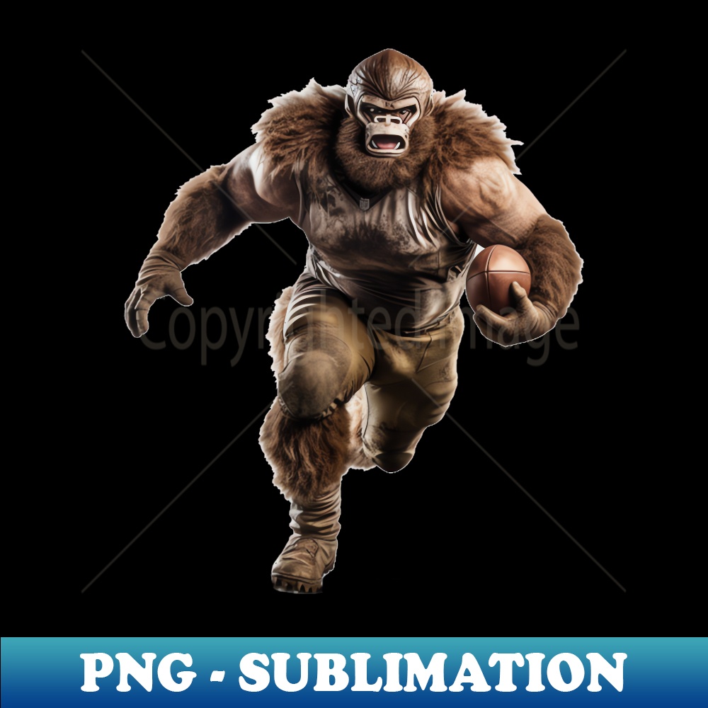 Bigfoot Sasquatch Playing Football - PNG Sublimation Digital | Inspire ...