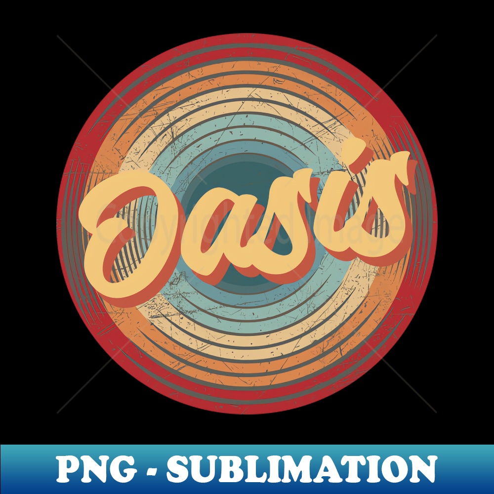 oasis vintage circle - PNG Transparent Digital Download File | Inspire ...