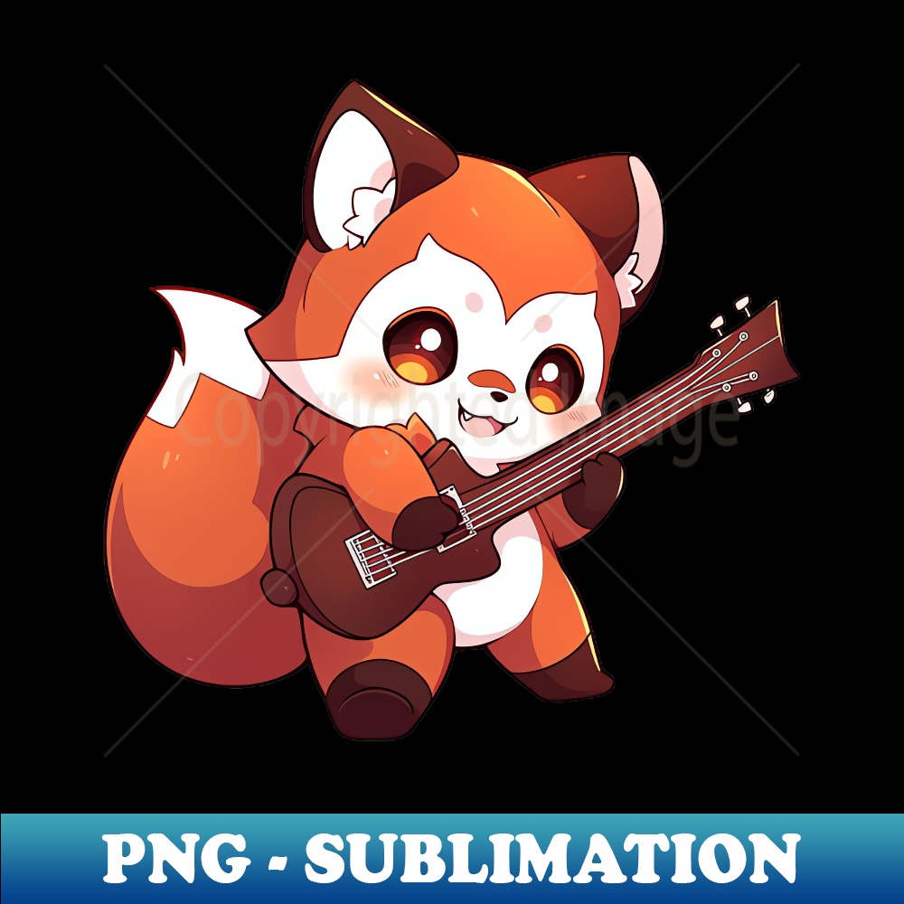 Red Panda playing guitar - Premium Sublimation Digital Downl | Inspire ...