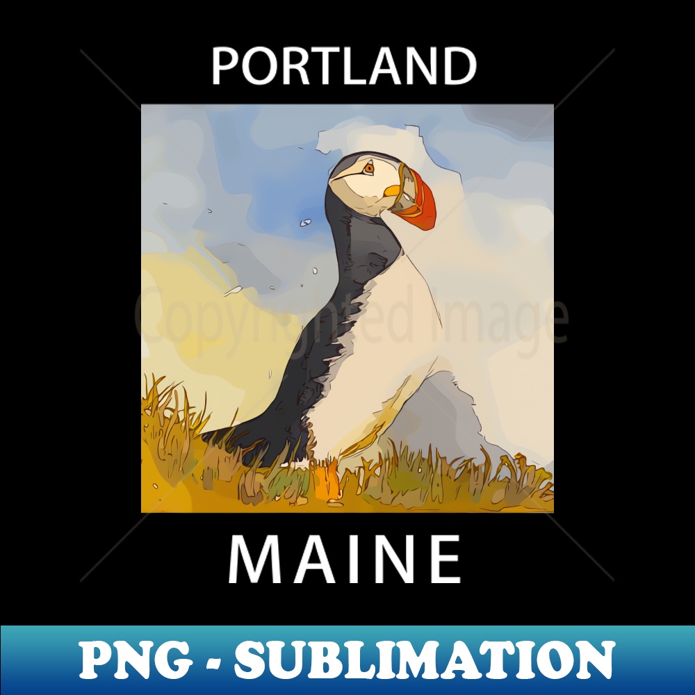 Puffin Portland Maine - Digital Sublimation Download File - | Inspire ...