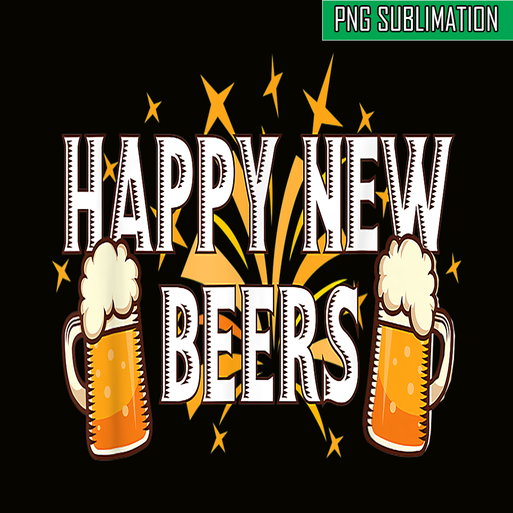 Happy New Beers PNG New Year Party PNG New Year With Beer PN - Inspire ...
