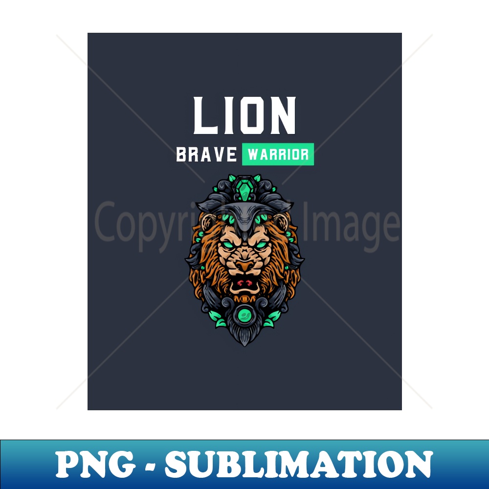 Lion Brave Warrior - High-Resolution PNG Sublimation File - | Inspire ...