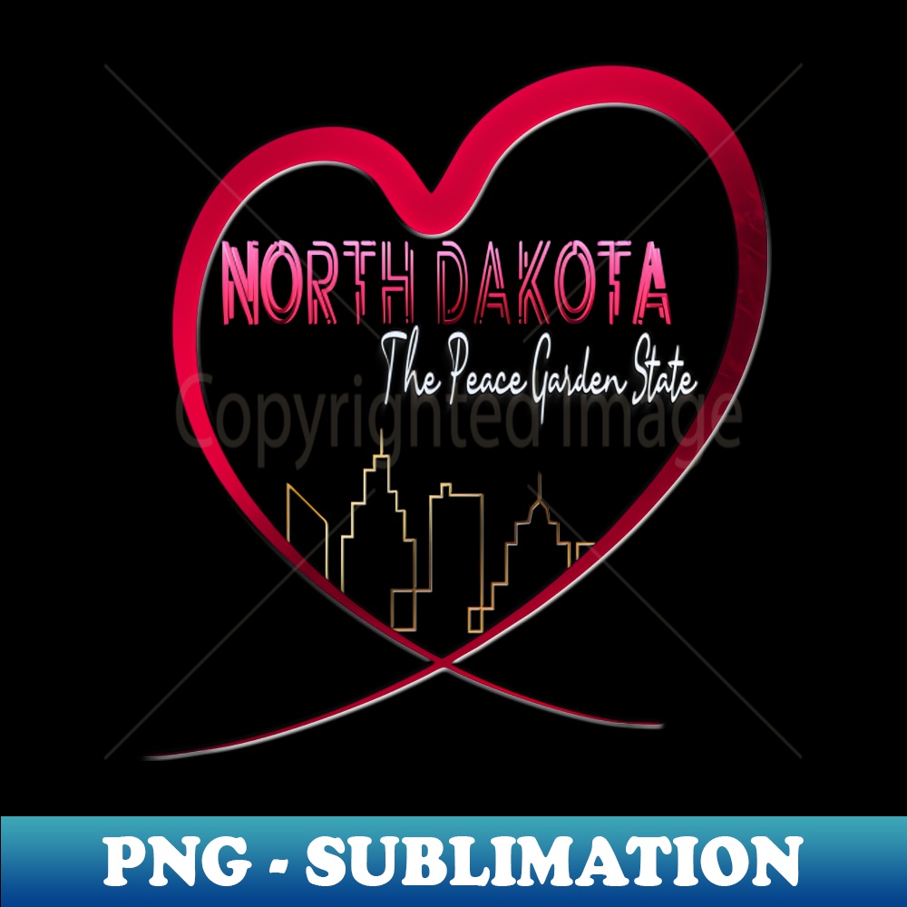 Love NOrth dakota - Trendy Sublimation Digital Download - Bo | Inspire ...