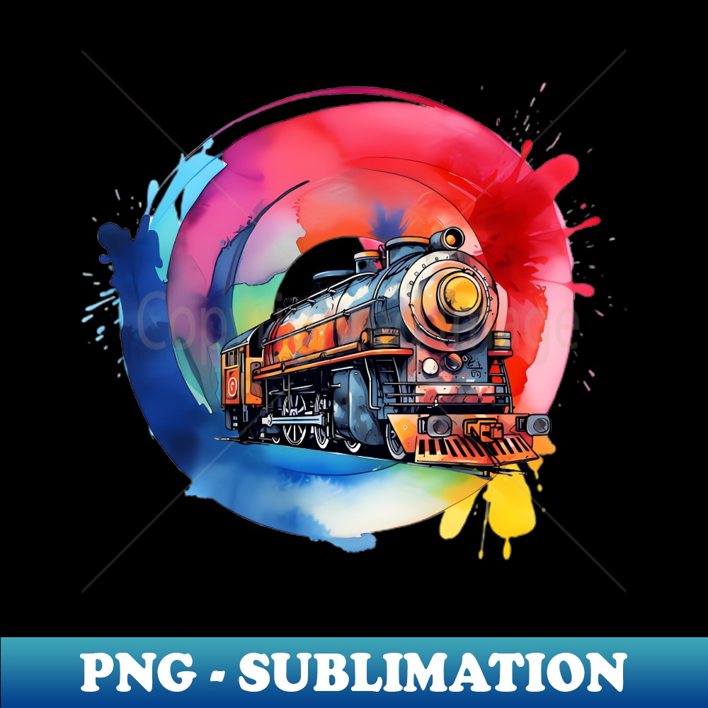 Watercolor train - Elegant Sublimation PNG Download - Unleas | Inspire ...