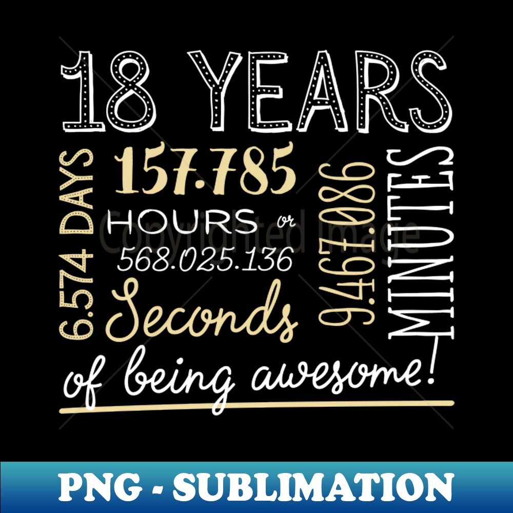 18th Birthday Gifts - 18 Years of being Awesome in Hours Se - Inspire ...