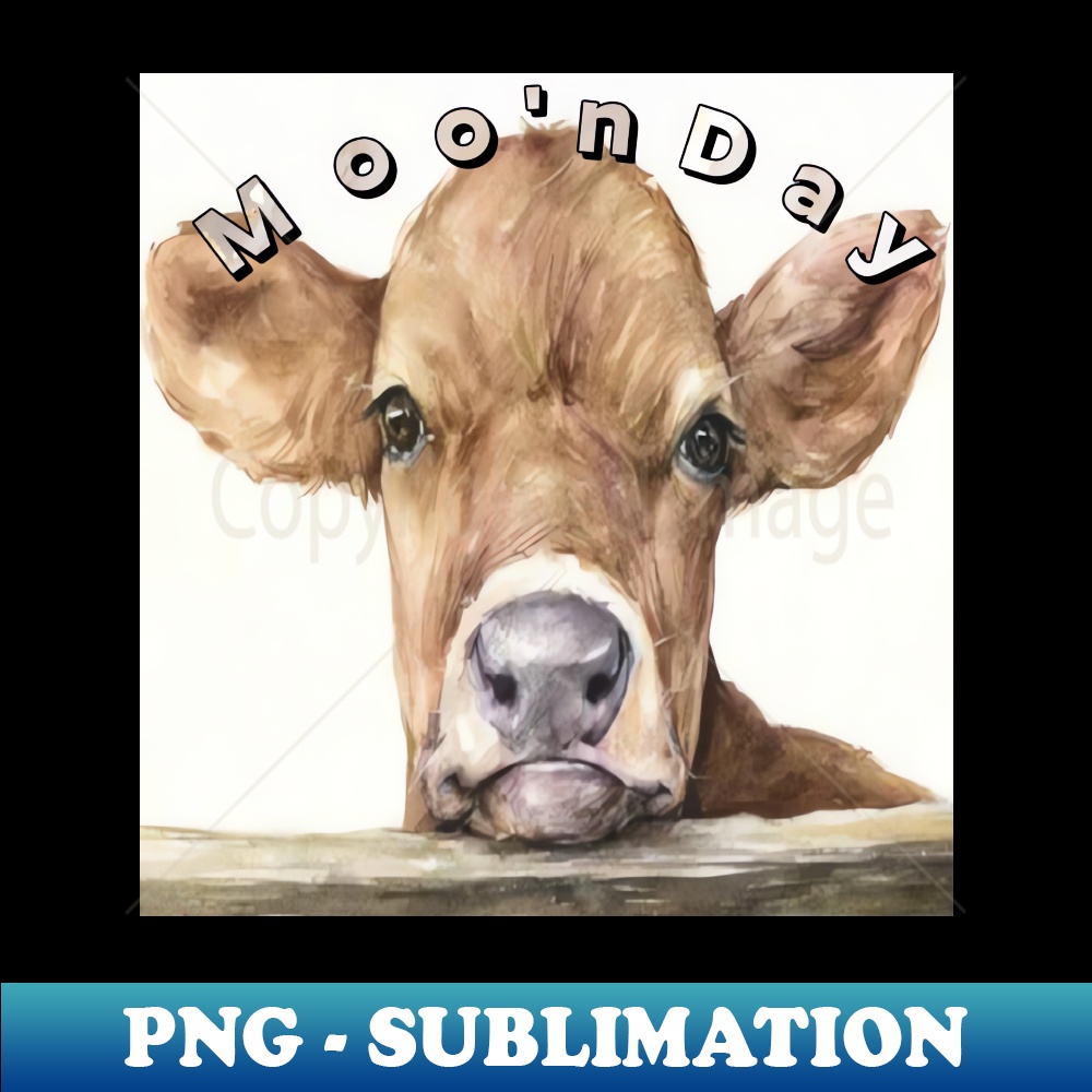 Monday Moo n day Cow - High-Resolution PNG Sublimation File | Inspire ...