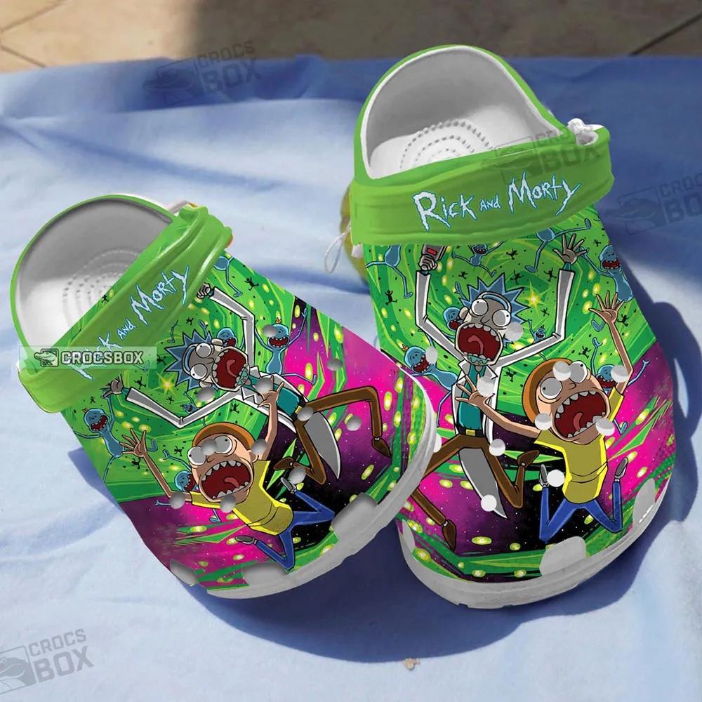 Rick And Morty Scared Green Crocs | Inspire Uplift
