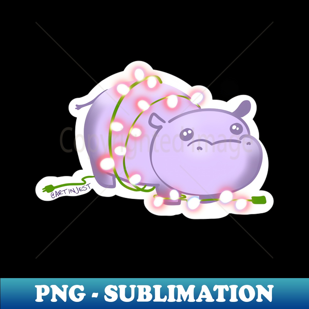 Christmas Hippo - PNG Transparent Sublimation File - Fashion | Inspire ...