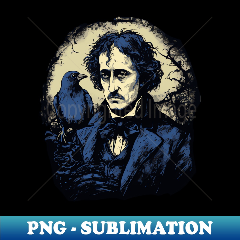 The Raven with Edgar Allan Poe - Artistic Sublimation Digita - Inspire ...