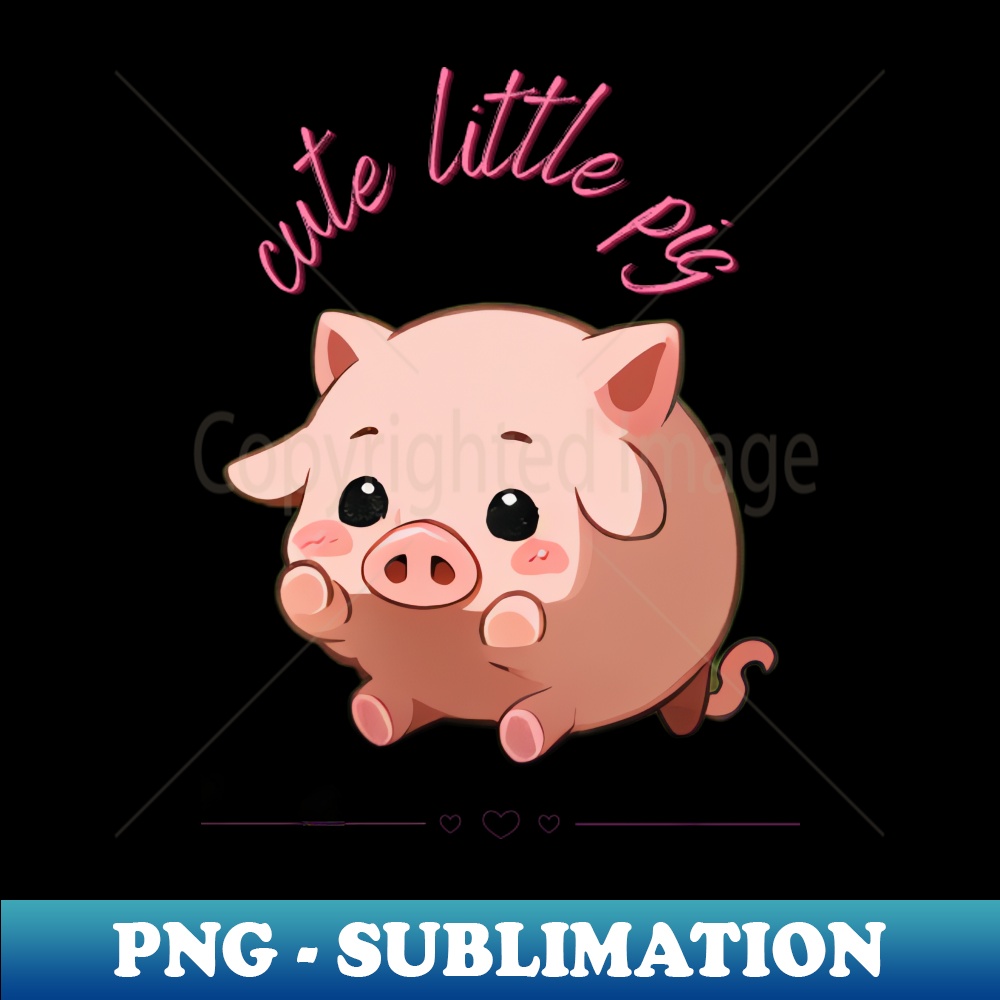 drawing in anime style cute pig - Sublimation-Ready PNG File - Inspire ...