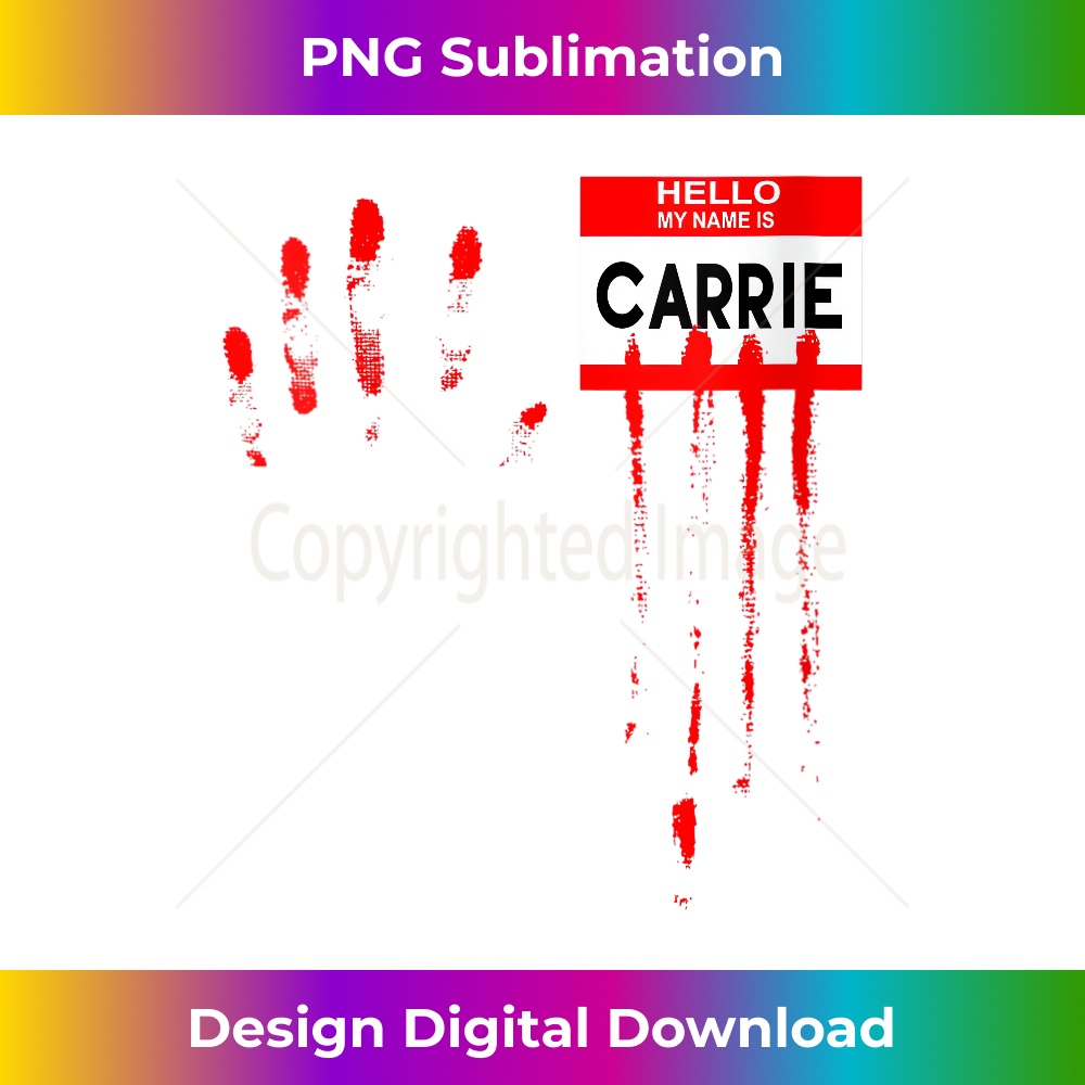 Womens Hello My Name Is...Carrie Halloween Scary Horror Movi | Inspire ...