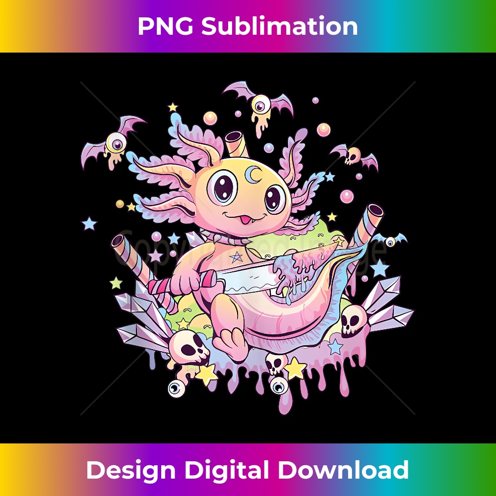 Pastel Goth Cute Creepy Axolotl Gothic Kawaii Menhera Wiccan - Inspire ...
