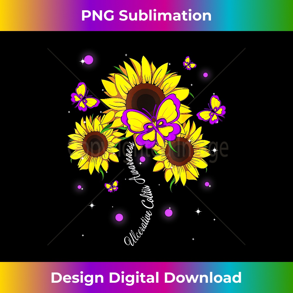 Ulcerative Colitis Awareness Sunflower Butterfly Ribbon - Mi | Inspire ...