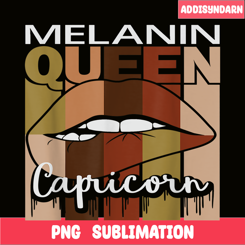 Capricorn Queen PNG Zodiac Sign Melanin PNG Retro Vintage Bi | Inspire ...