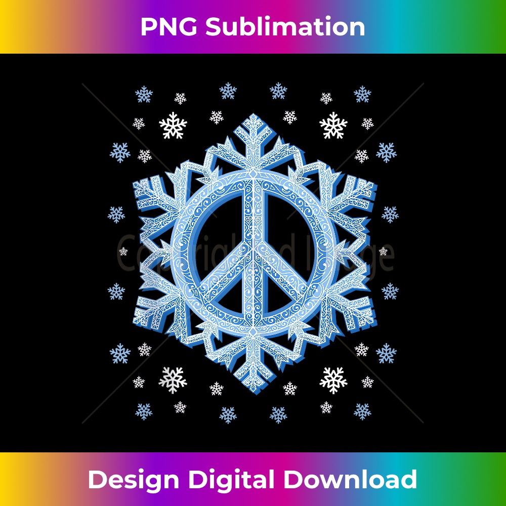 Peace Sign Snowflakes Winter Christmas Retro 70s 80s Hippie | Inspire ...