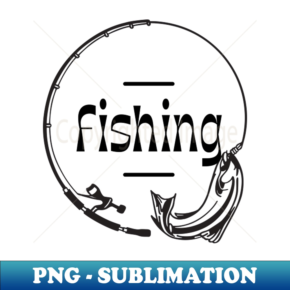 Fishing Rod Hooked on Adventure - Aesthetic Sublimation Digi | Inspire ...