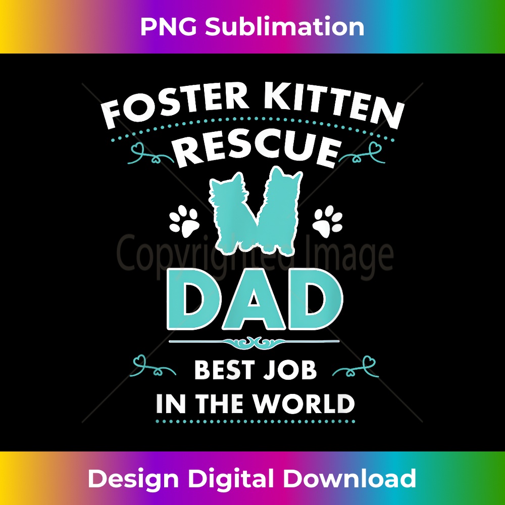 Foster Kitten Rescue Dad Art For Cat Adoption Gift Idea - Su | Inspire ...
