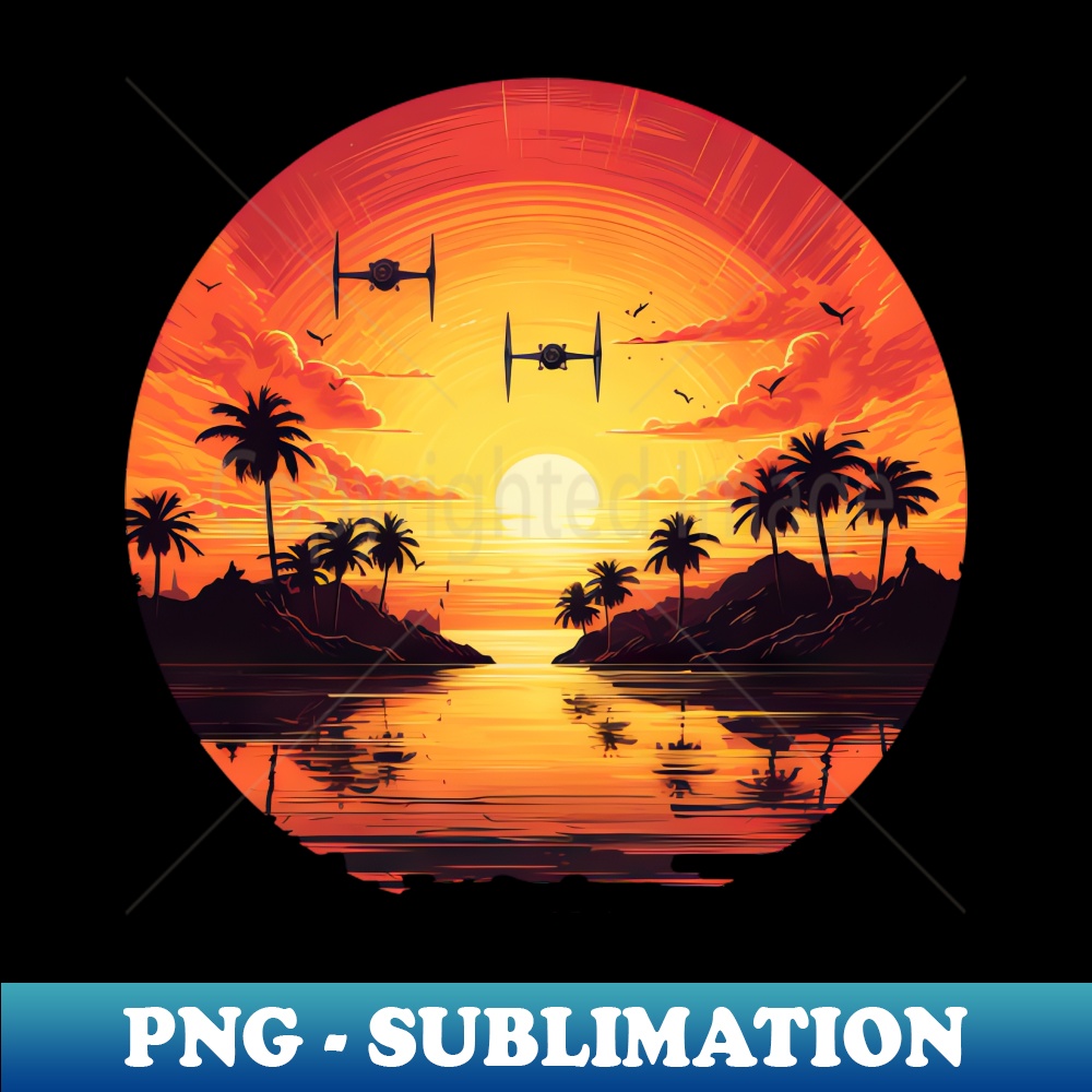Tie Fighter Sunset - Premium PNG Sublimation File - Boost Yo | Inspire ...