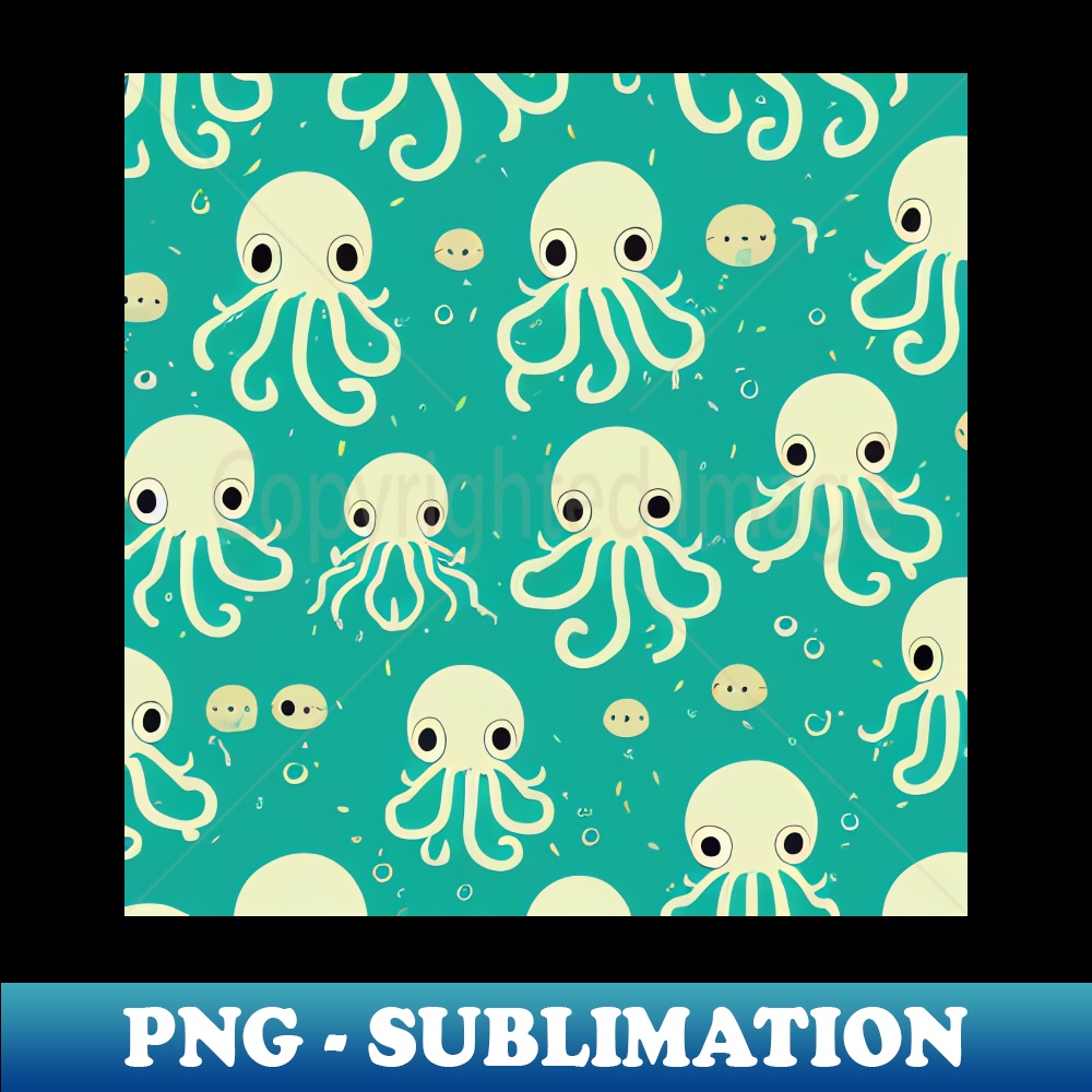 Green Octopuses in a Green Sea - Super Cute Colorful Octopus - Inspire ...