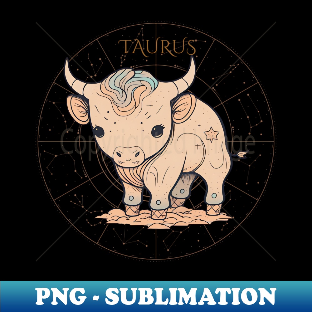 Taurus Zodiac Illustration - Aesthetic Sublimation Digital F | Inspire ...