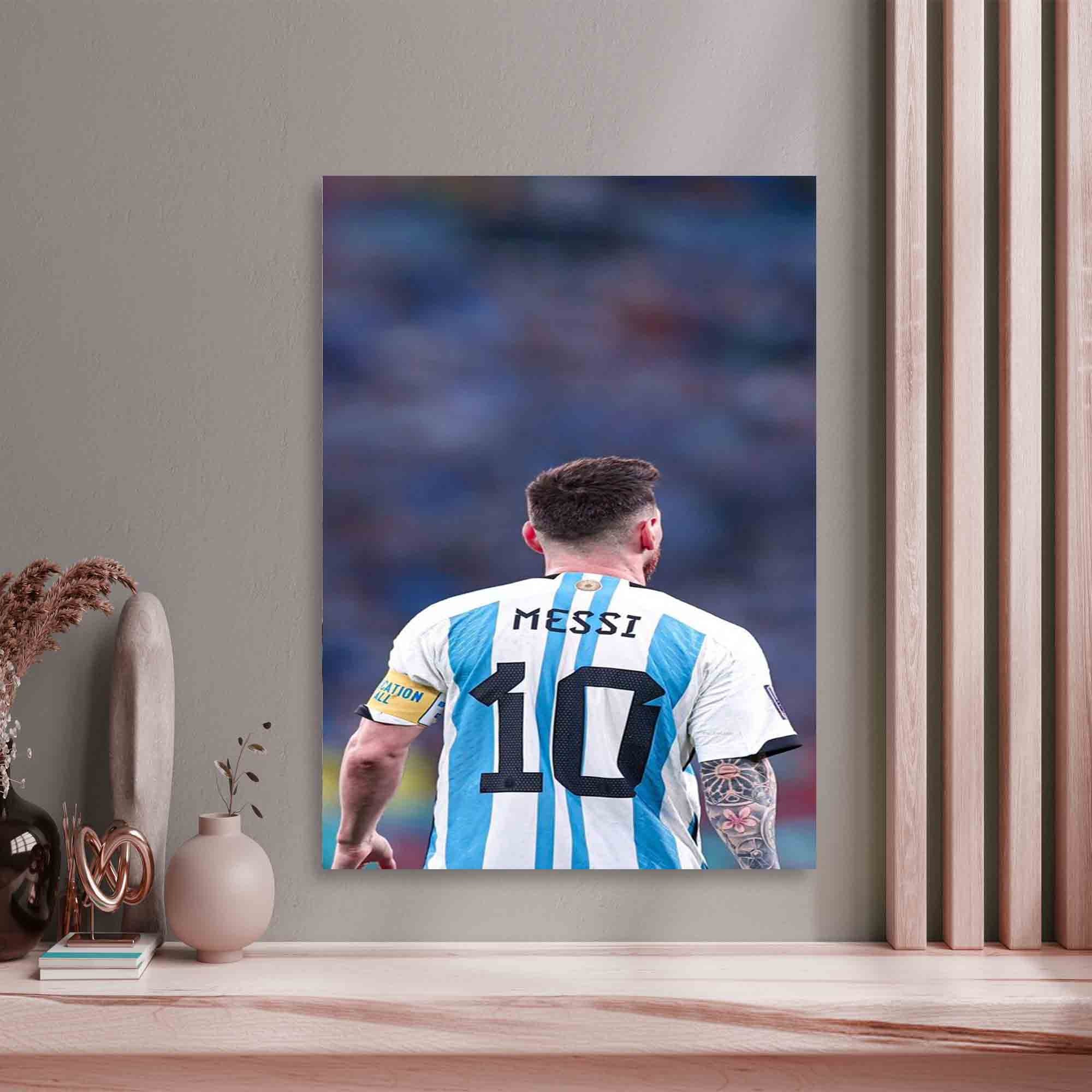 Lionel Messi World Cup Poster Canvas Wall Art, Messi Signatu | Inspire ...
