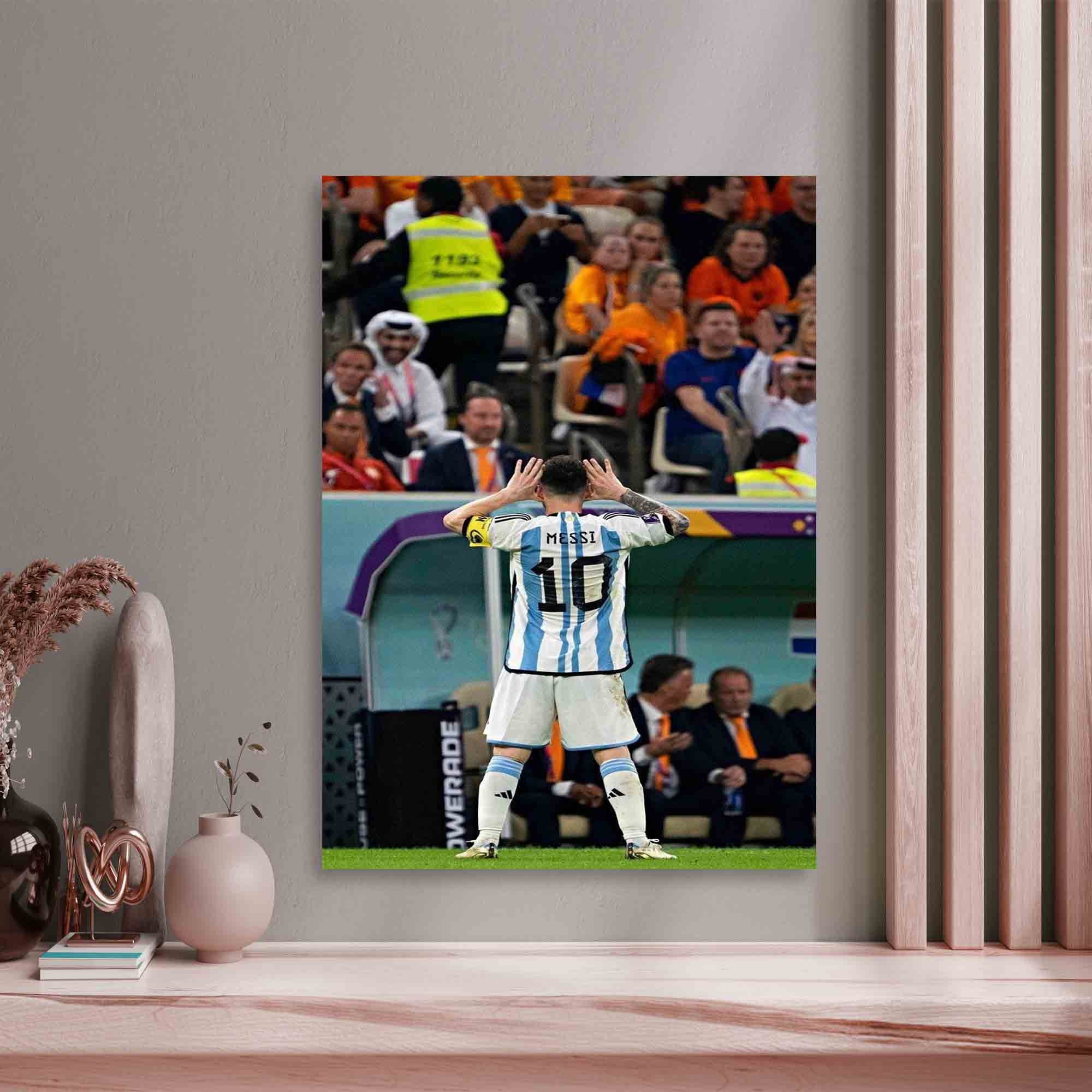 Lionel Messi World Cup Poster Canvas Wall Art, Messi Signatu | Inspire ...