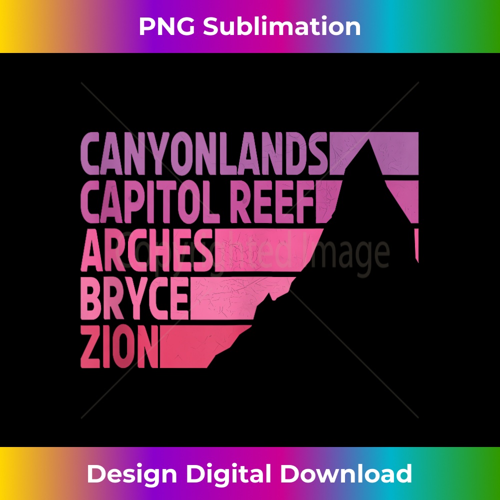 Utahs The Mighty Five National Parks Tank T - Sublimation-Op | Inspire Uplift