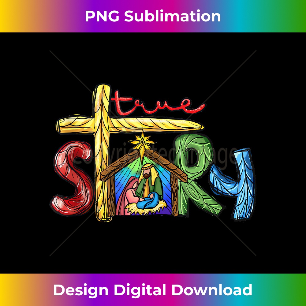 True Story Christmas Nativity Jesus Christian Christmas Tank | Inspire ...