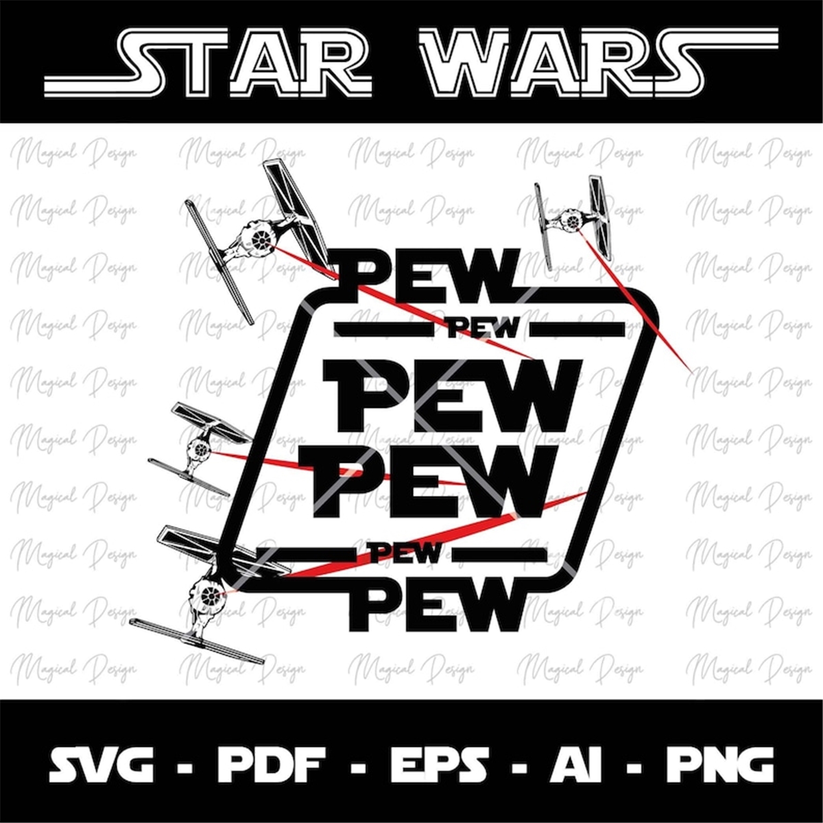 Pew Pew Pew SVG Star Wars SVG, Force With You SVG, Customize - Inspire ...