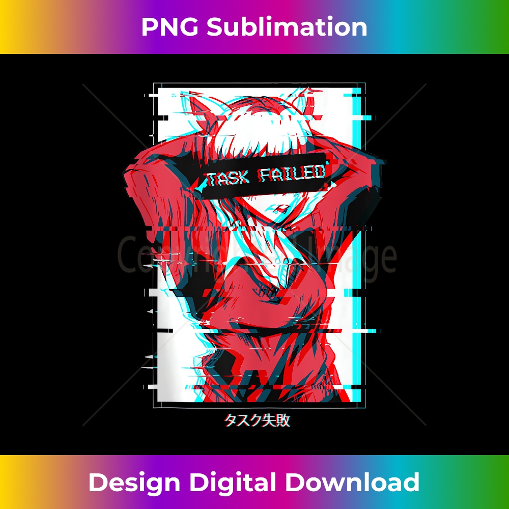 Vaporwave Aesthetic Anime Girl Japanese Task Failed Tank Top | Inspire ...