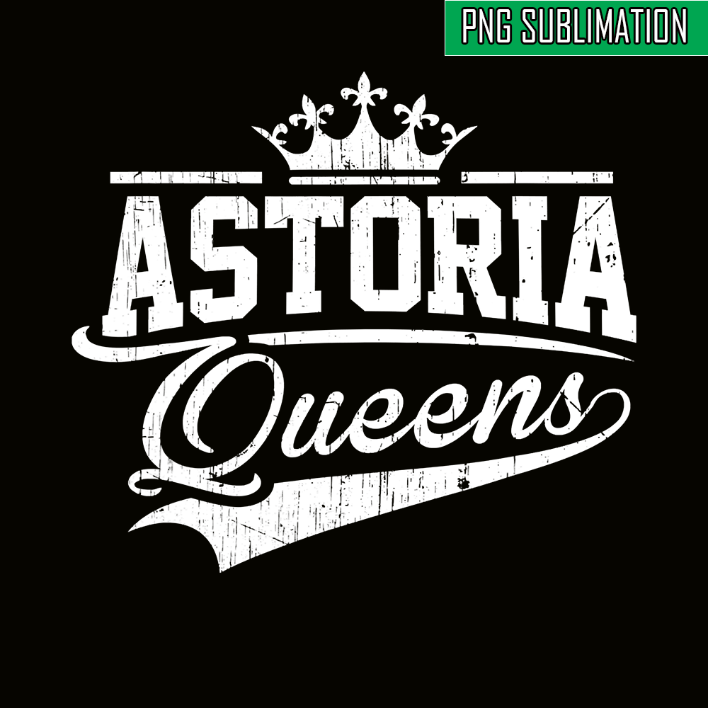 Astoria With Crown PNG, Queens NYC PNG, Retro Queens PNG | Inspire Uplift