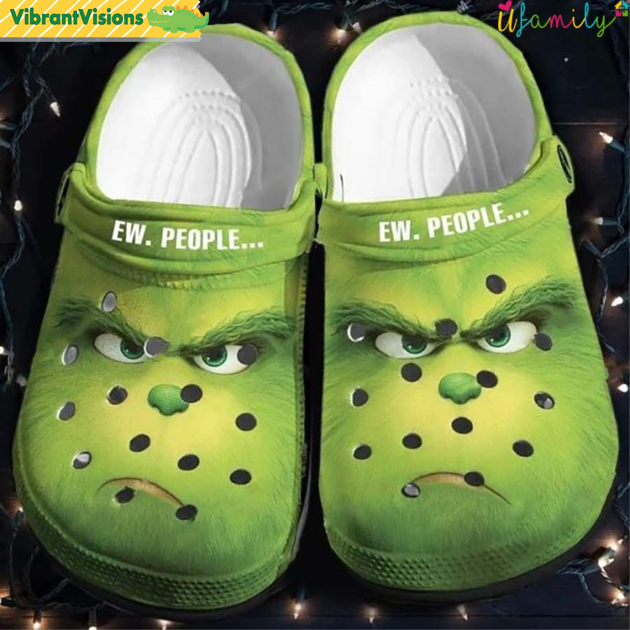 Funny Ew People Grinch Christmas Crocs - Discover Comfort An | Inspire ...