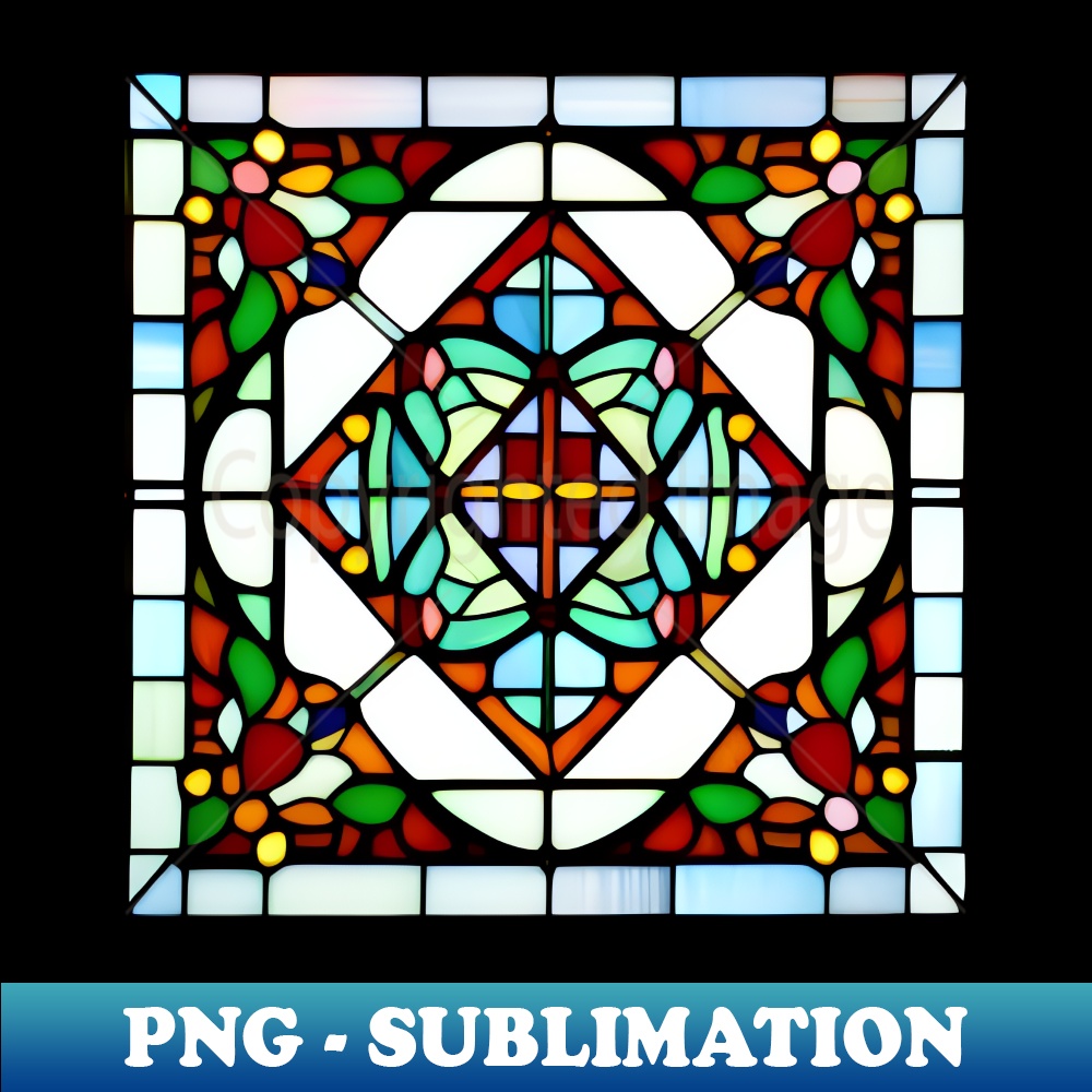 Art Deco Stained Glass Design - Digital Sublimation Download - Inspire ...