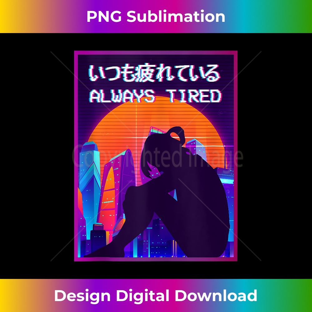 Vaporwave Aesthetic Sad Anime Girl Japanese Always Tired Tan | Inspire ...